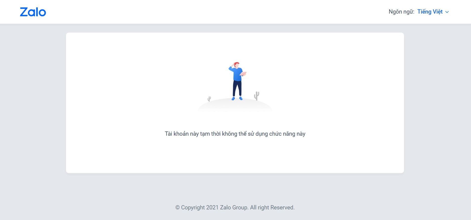 Some notes for Website using Zalo as a contact channel